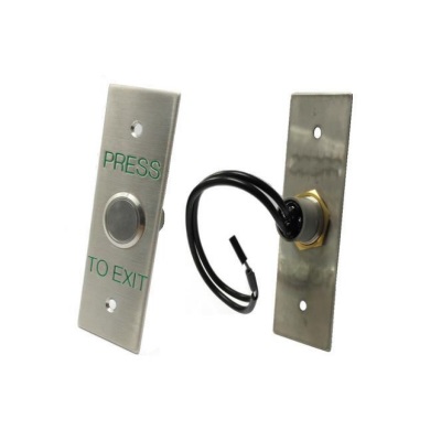Elock EL-EB1W Weather Proof Exit Button, Flush Stainless Steel, Narrow ...