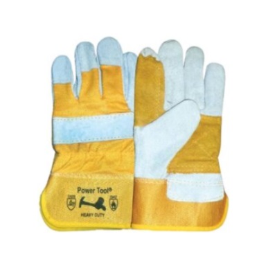 Power Tool 1349D Cow Split AB Grade Double Leather Full Palm Glove ...