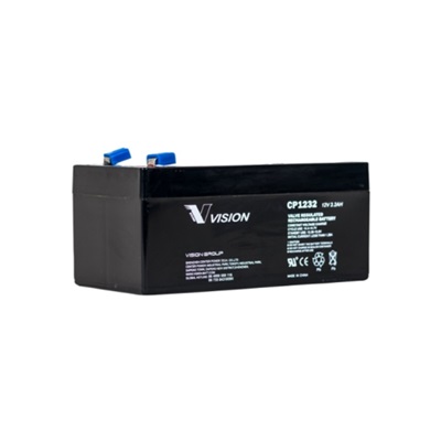 Vision CP1232 3.2Ah 12V Valve Regulated Rechargeable Battery – Safetag ...