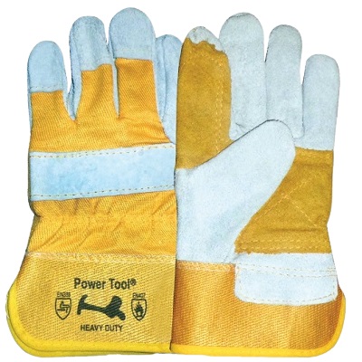 Power Tool 1349D Cow Split AB Grade Double Leather Full Palm Glove ...