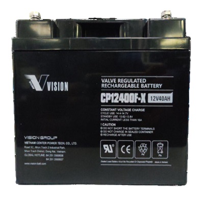 Vision CP12400F-X 40Ah 12V Valve Regulated Rechargeable Battery ...